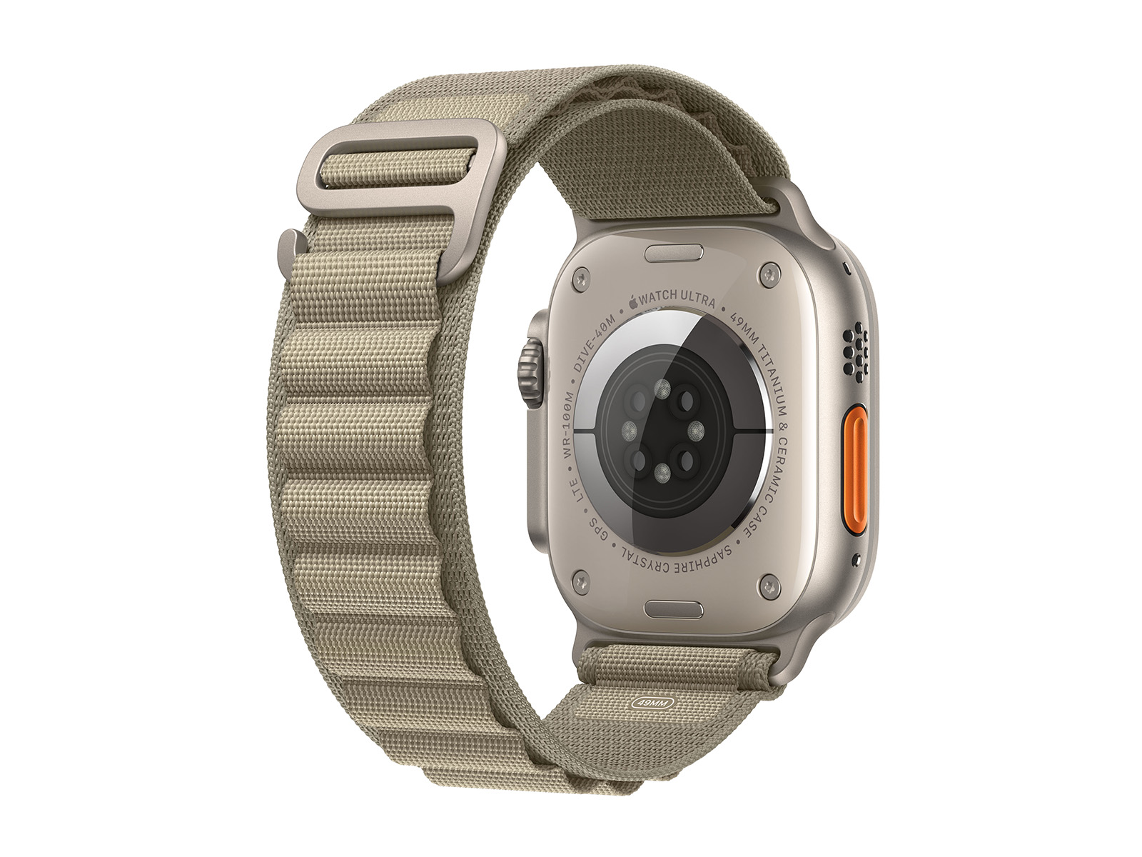 Køb Apple Watch Ultra 2 GPS/Cell, 49mm Titanium Olive Alpine loop M ...